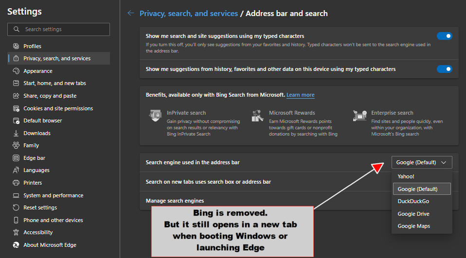 Prevent MS Edge from opening Bing on startup - Page 2 - Web Browsing ...